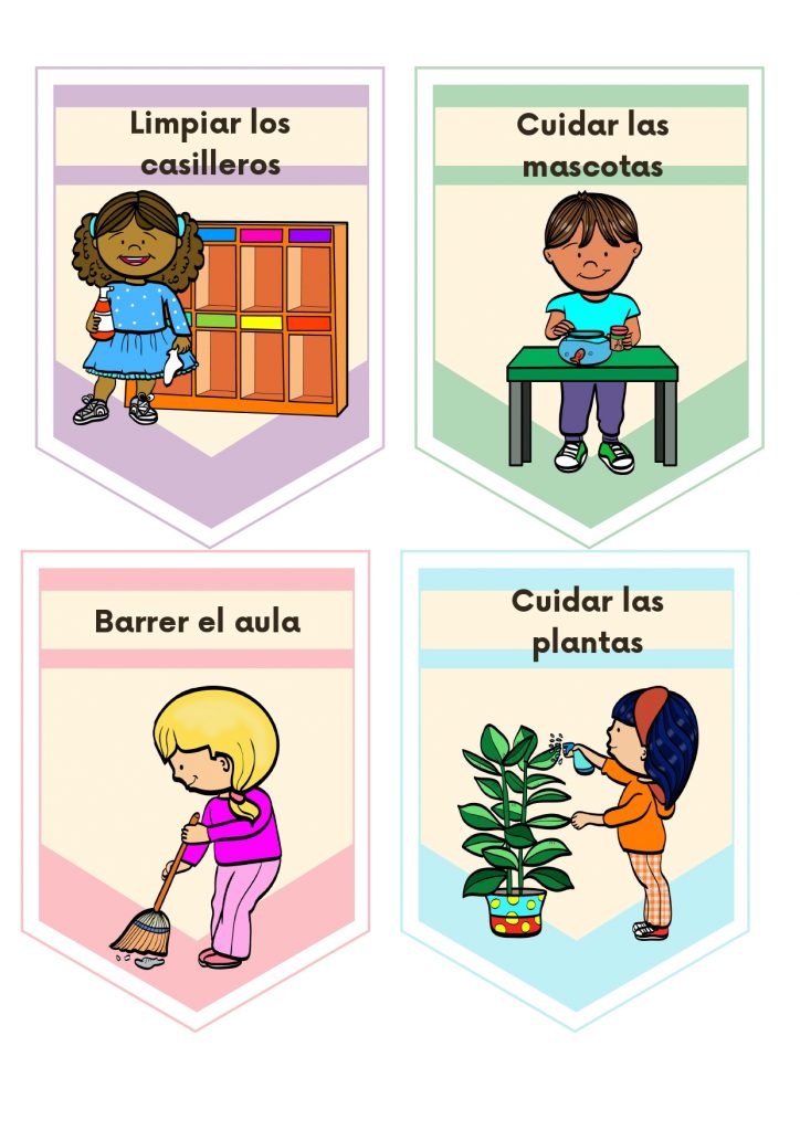 Ayudantes del aula: bonitas tarjetas - Orientacion Andujar