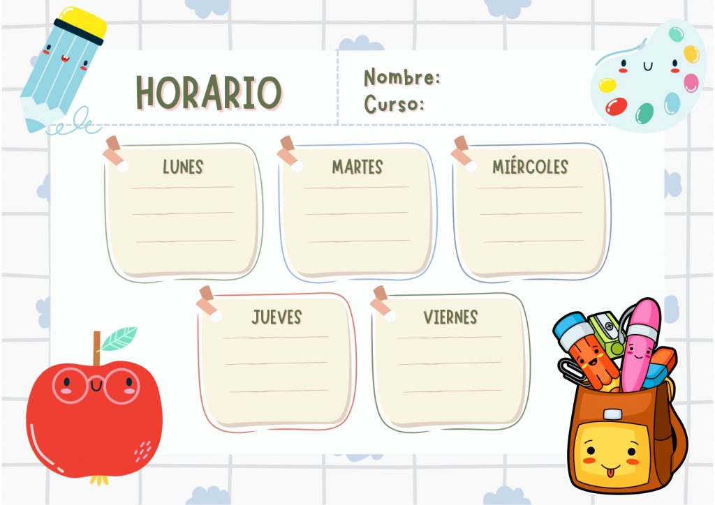 Colección horarios escolares EDITABLES y PDF - Orientacion Andujar