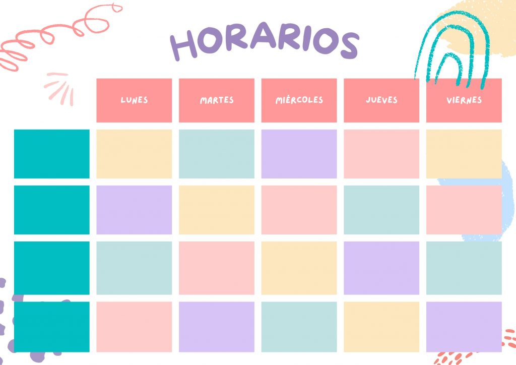 Colección horarios escolares EDITABLES y PDF - Orientacion Andujar