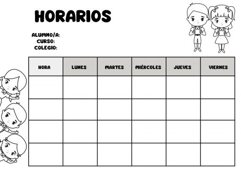 Colección horarios escolares EDITABLES y PDF - Orientacion Andujar