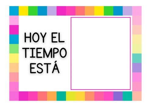 Colorido calendario para la clase: días de la semana y tiempo ...