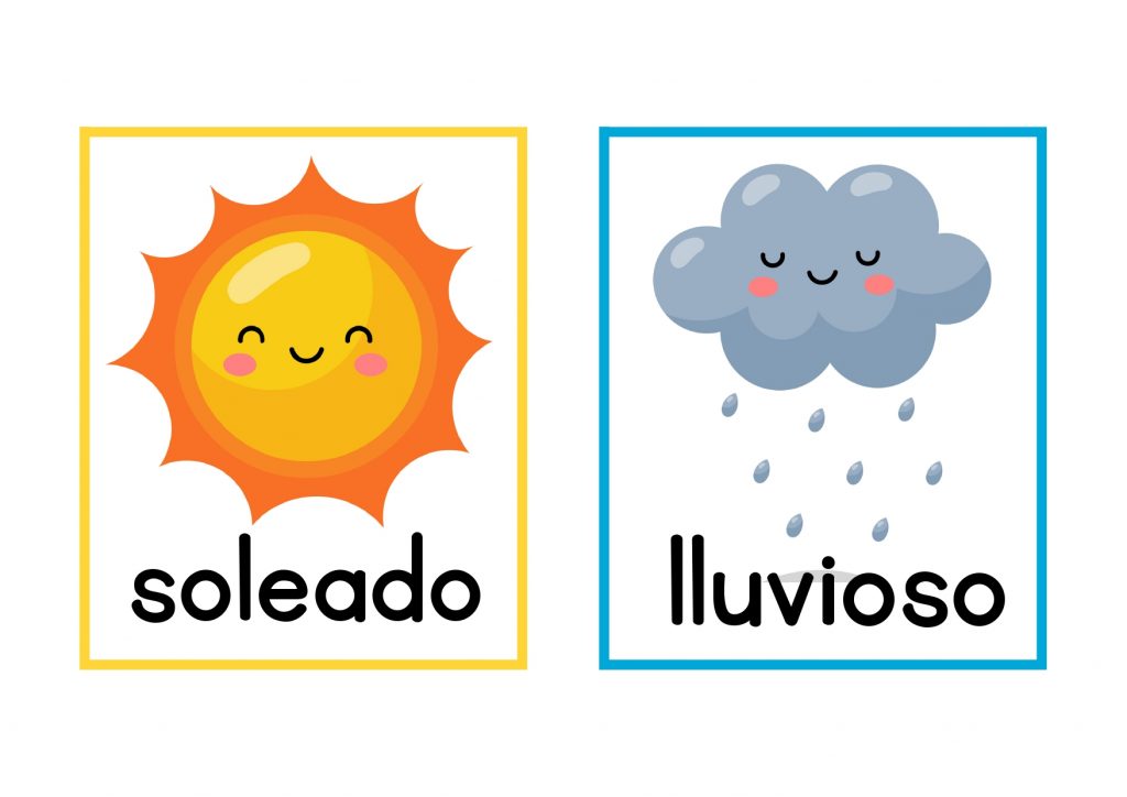 Colorido calendario para la clase: días de la semana y tiempo ...