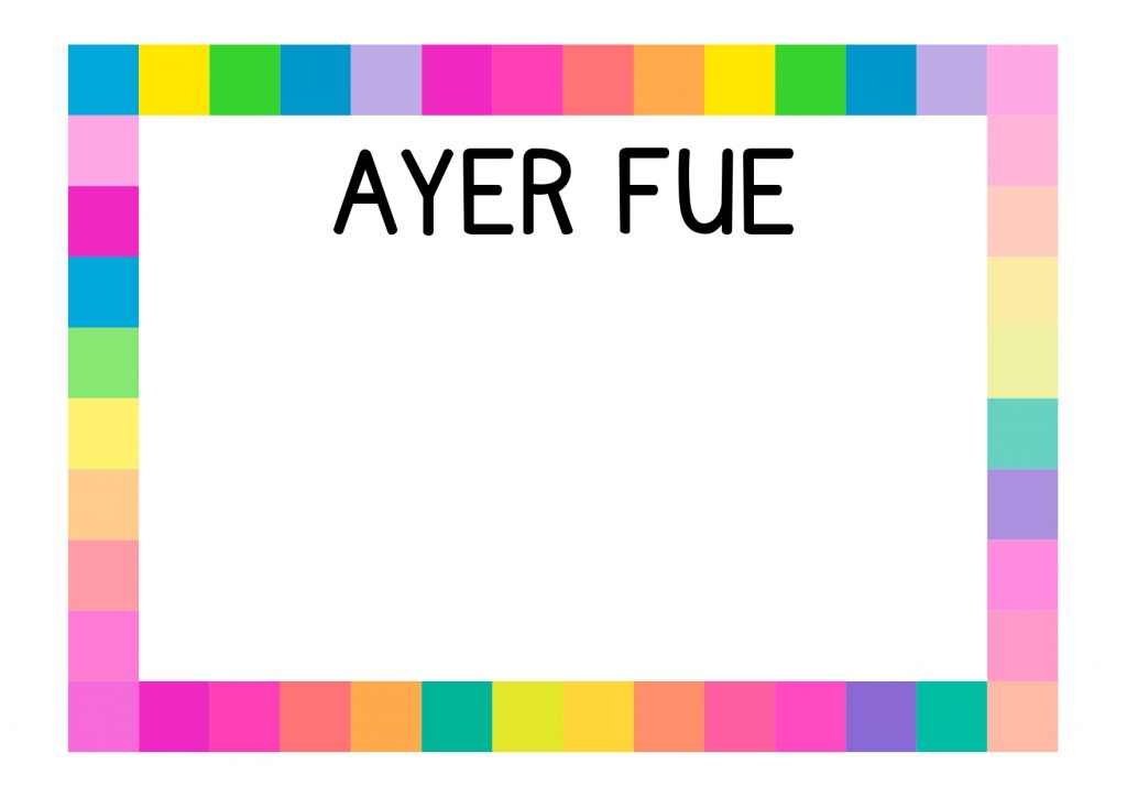 Colorido calendario para la clase: días de la semana y tiempo ...