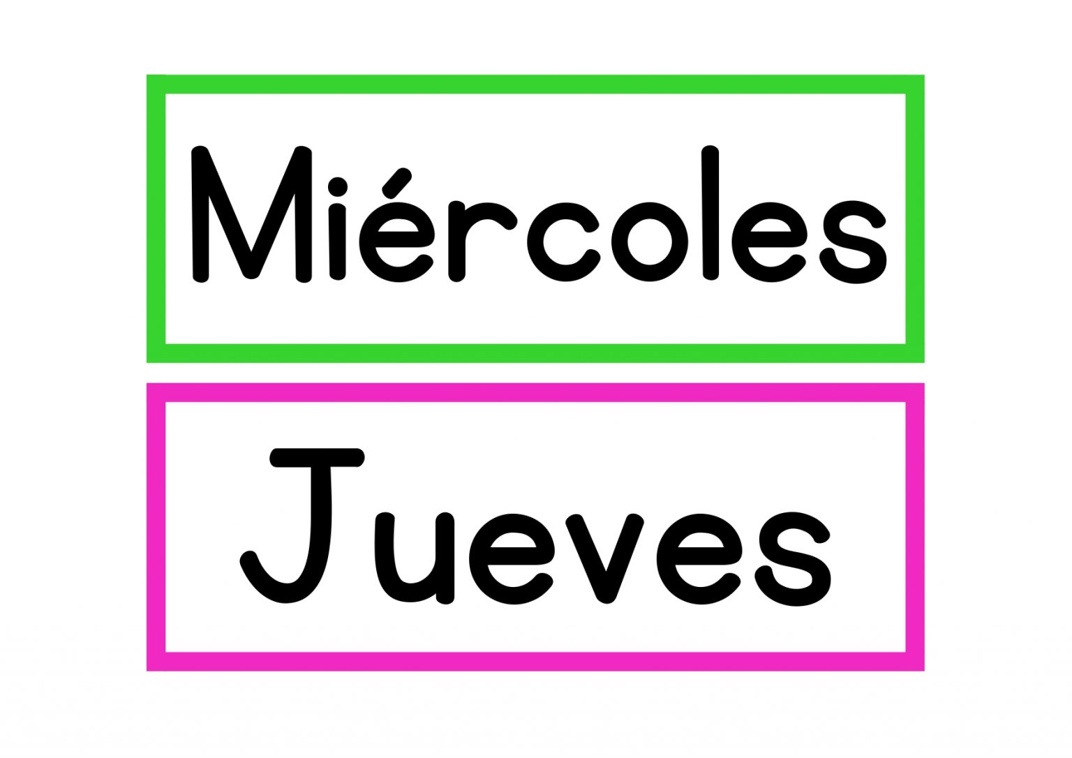 Colorido calendario para la clase: días de la semana y tiempo ...