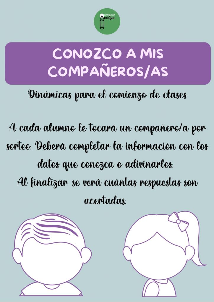 Dinámicas para el comienzo de clases: Conozco a mis compañeros ...