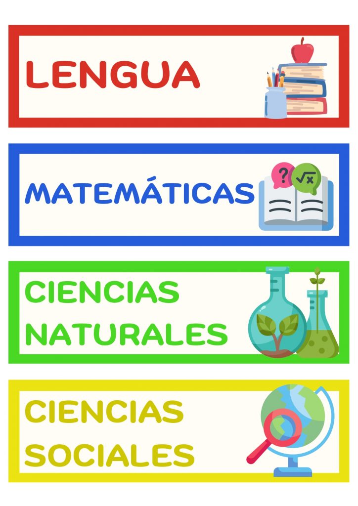 Bonitas etiquetas de asignaturas - Orientacion Andujar