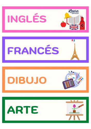 Bonitas etiquetas de asignaturas - Orientacion Andujar