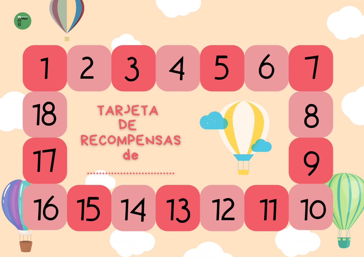 Geniales tarjetas de recompensas - Orientacion Andujar