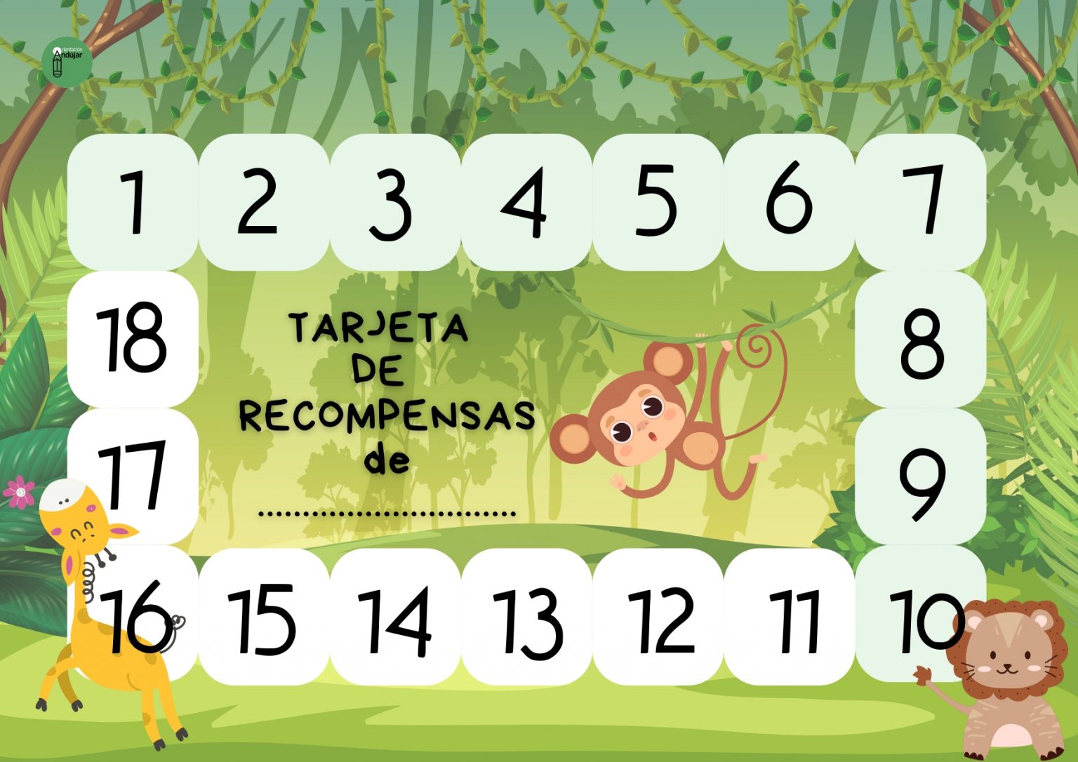 Geniales tarjetas de recompensas - Orientacion Andujar