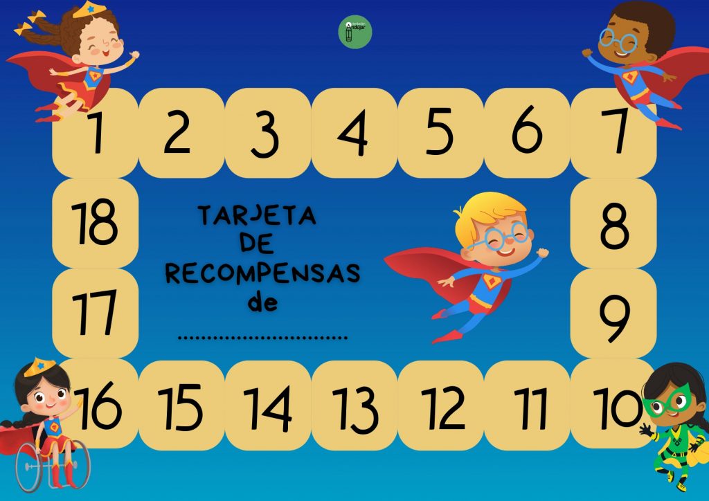 Geniales tarjetas de recompensas - Orientacion Andujar