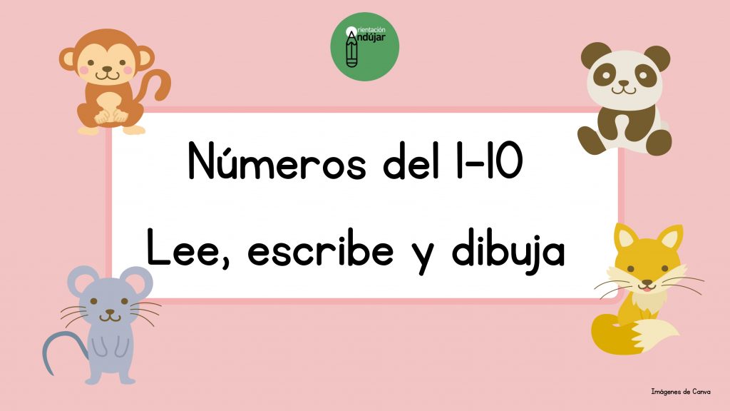 Lee, escribe y dibuja Números 1-10 - Orientacion Andujar