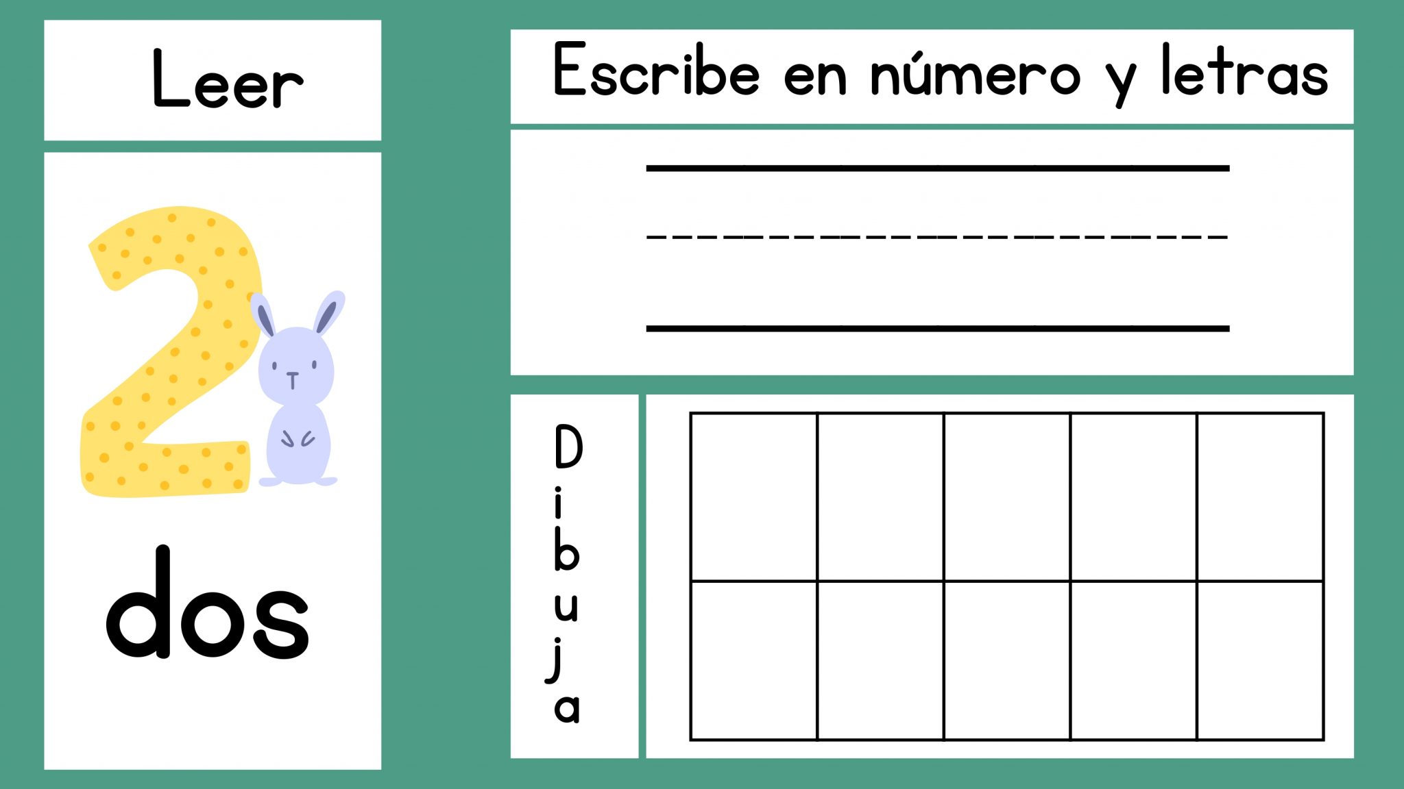 Lee, escribe y dibuja Números 1-10 - Orientacion Andujar