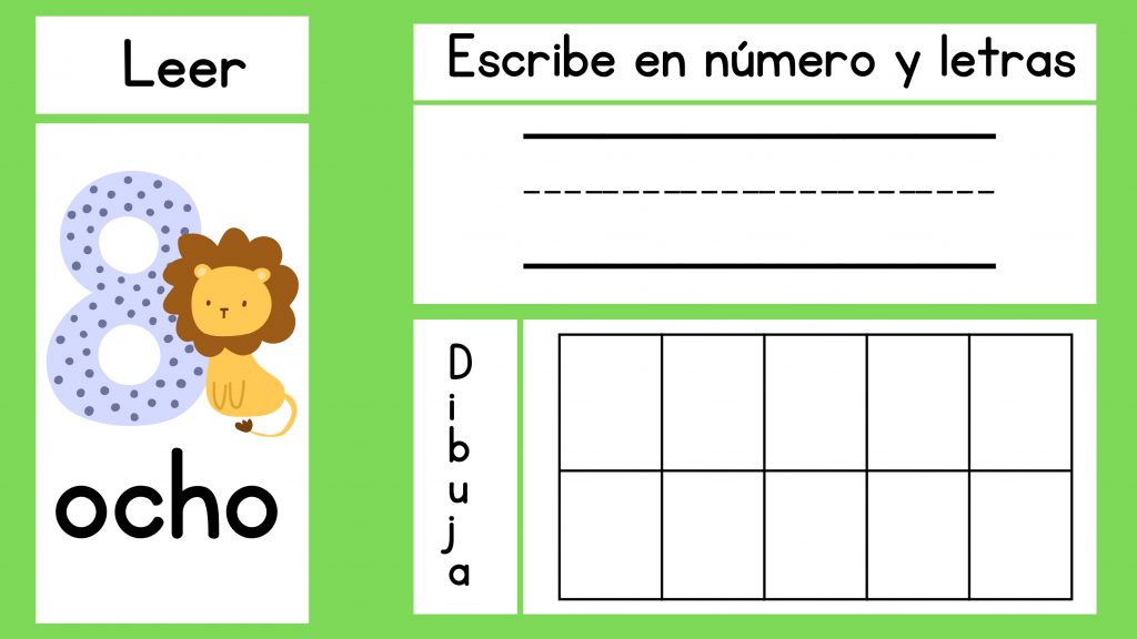 Lee, escribe y dibuja Números 1-10 - Orientacion Andujar