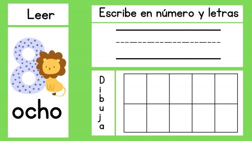 Lee, escribe y dibuja Números 1-10 - Orientacion Andujar