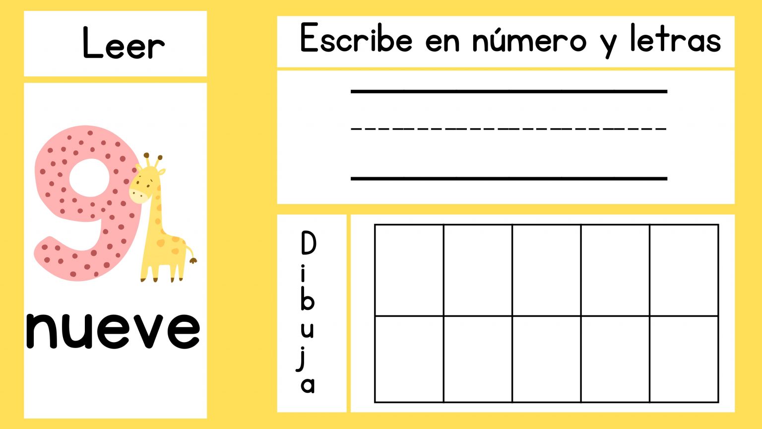 Lee, escribe y dibuja Números 1-10 - Orientacion Andujar