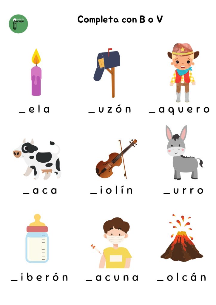 Repaso ortografía B y V - Orientacion Andujar