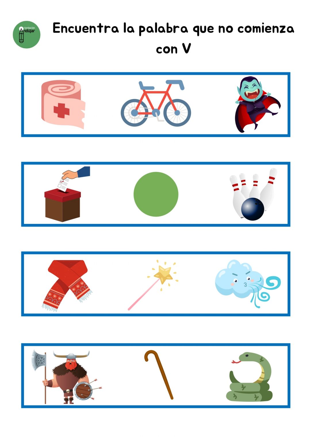 Repaso ortografía B y V - Orientacion Andujar