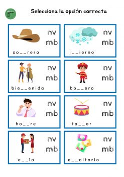 Repaso ortografía B y V - Orientacion Andujar