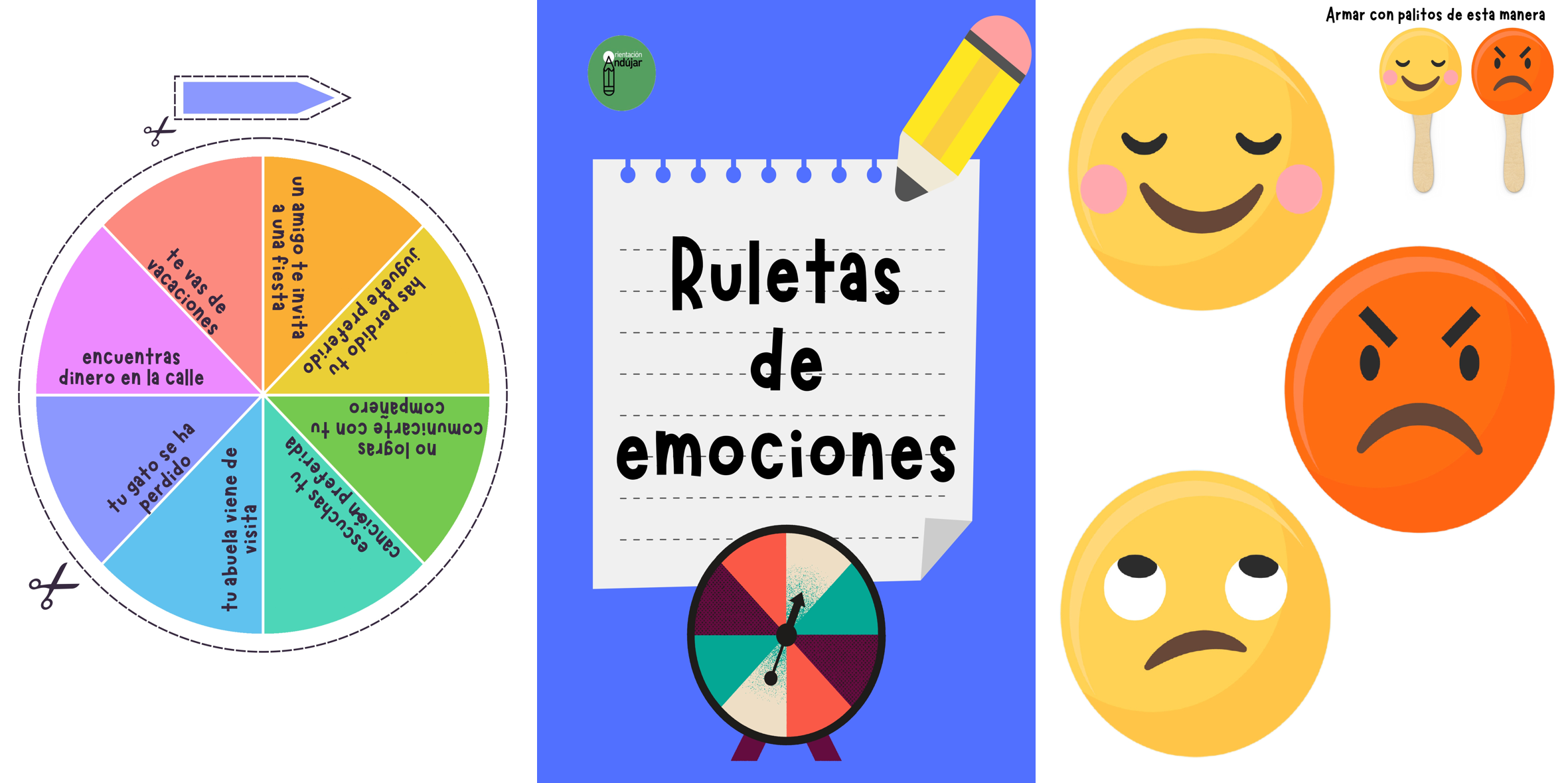 Divertidas ruletas de emociones: primeros días de clases - Orientacion ... Divertidas ruletas de emociones: primeros días de clases - Orientacion ...