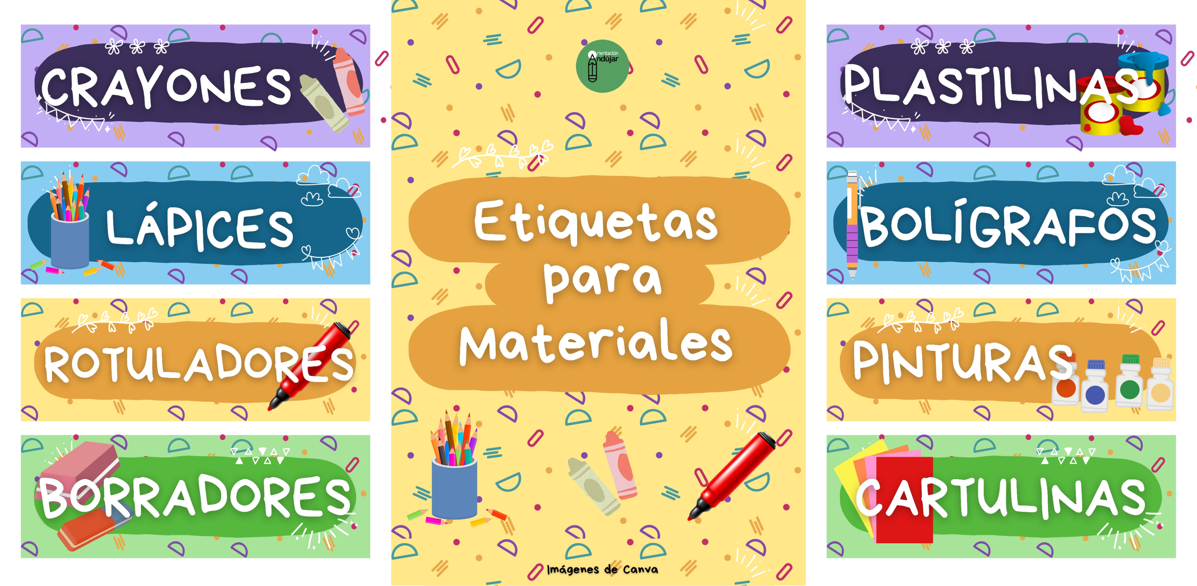 Etiquetas Para El Aula Con Material Imprimible Etiquetas Con Nombres