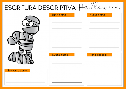 Escritura descriptiva y creativa con los 5 sentidos: HALLOWEEN ...