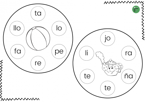 CONCIENCIA SILÁBICA: marca las sílabas que forman la palabra y colorea ...