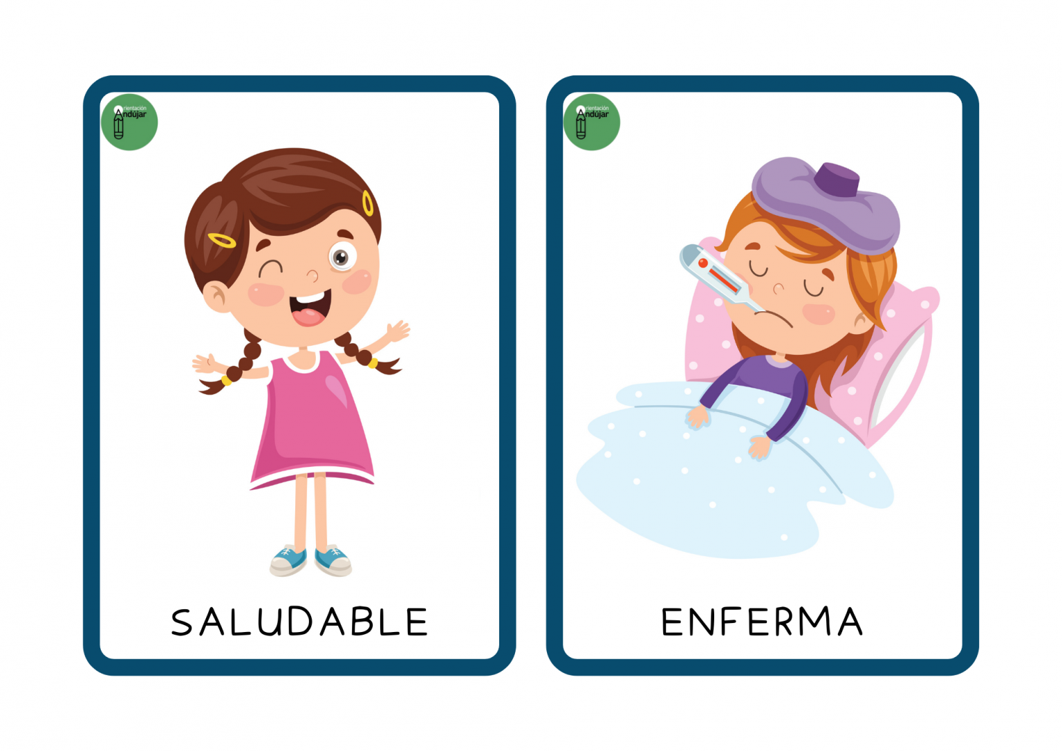 Divertidas tarjetas de opuestos - Orientacion Andujar