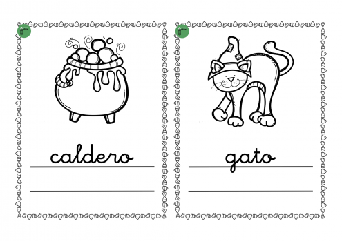 Halloween: bonitas tarjetas para escribir y colorear - Orientacion Andujar
