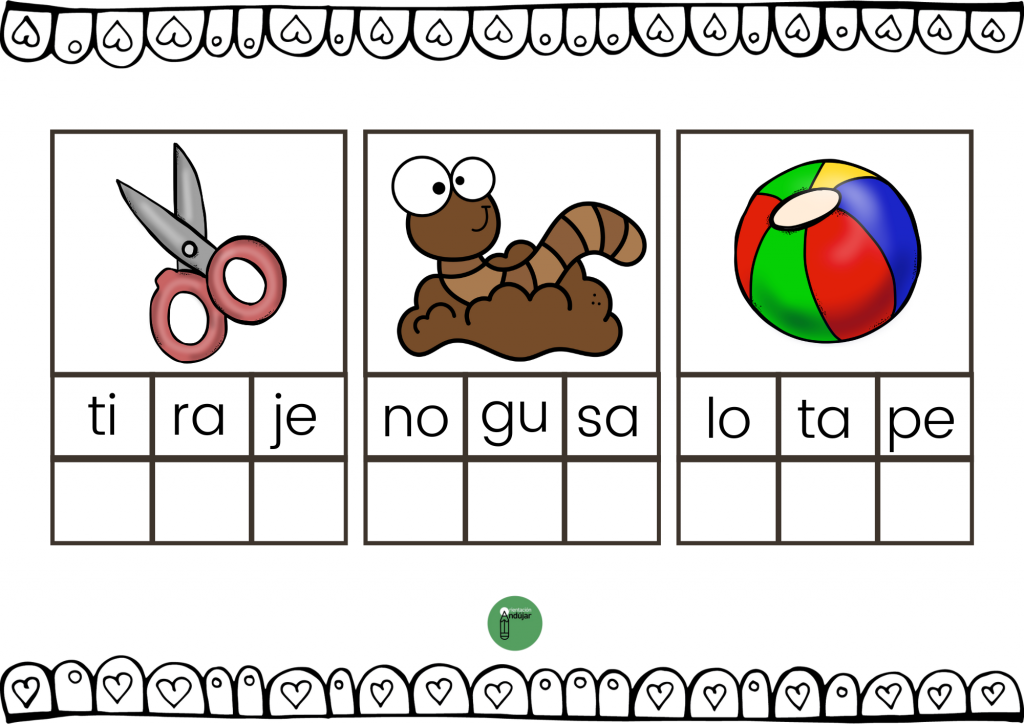 LECTOESCRITURA: ordena las sílabas y forma las palabras - Orientacion ...