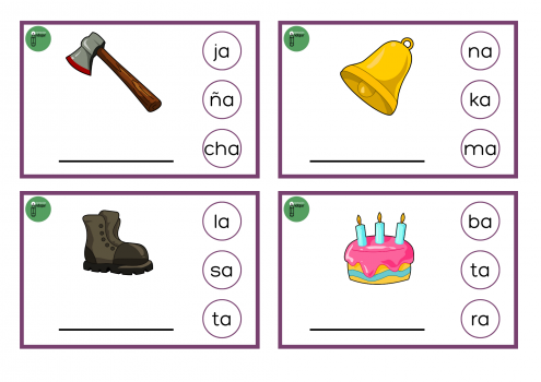 LECTOESCRITURA: Sílaba final - Orientacion Andujar