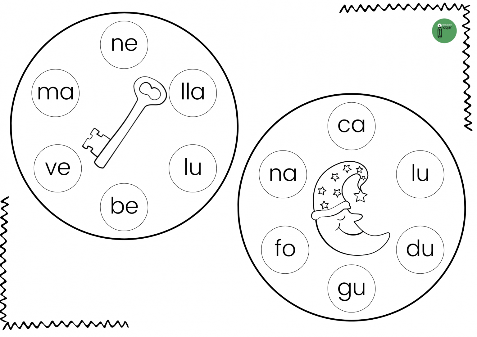 CONCIENCIA SILÁBICA: marca las sílabas que forman la palabra y colorea ...