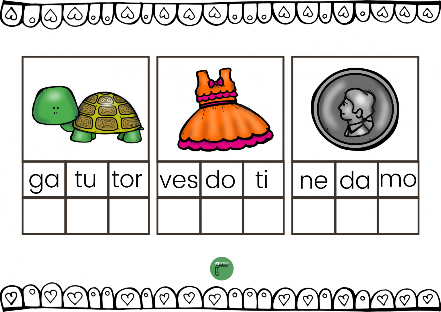 LECTOESCRITURA: ordena las sílabas y forma las palabras - Orientacion ...