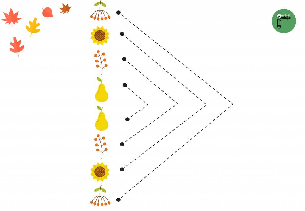 Practica la GRAFOMOTRICIDAD con estas fichas de temática otoñal ...