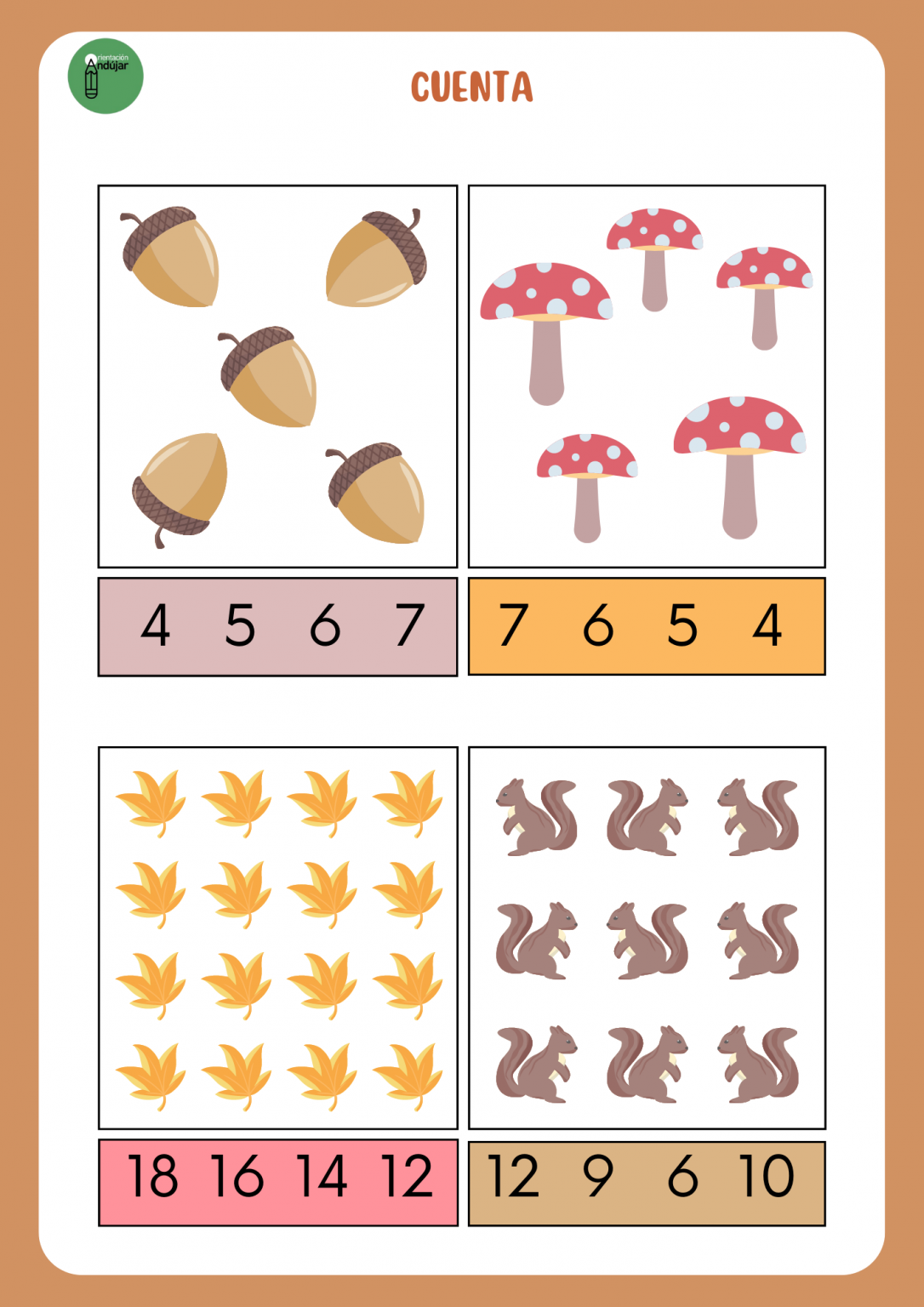 Bonito librito de actividades variadas de Otoño - Orientacion Andujar