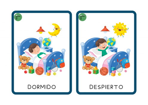 Tarjetas ilustrativas para aprender opuestos - Orientacion Andujar