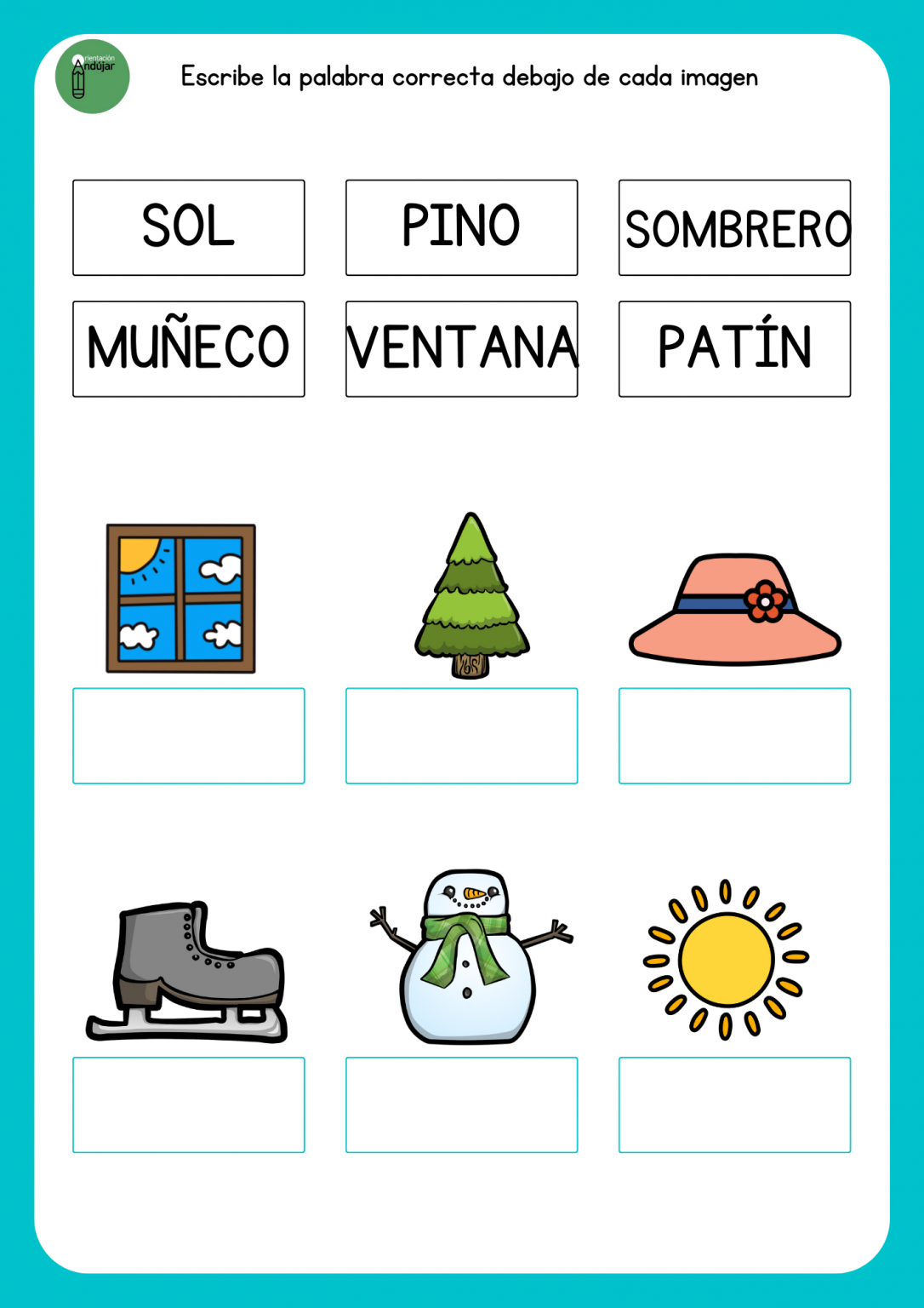 LECTOESCRITURA: coloca la palabra correcta en cada imagen - Orientacion ...