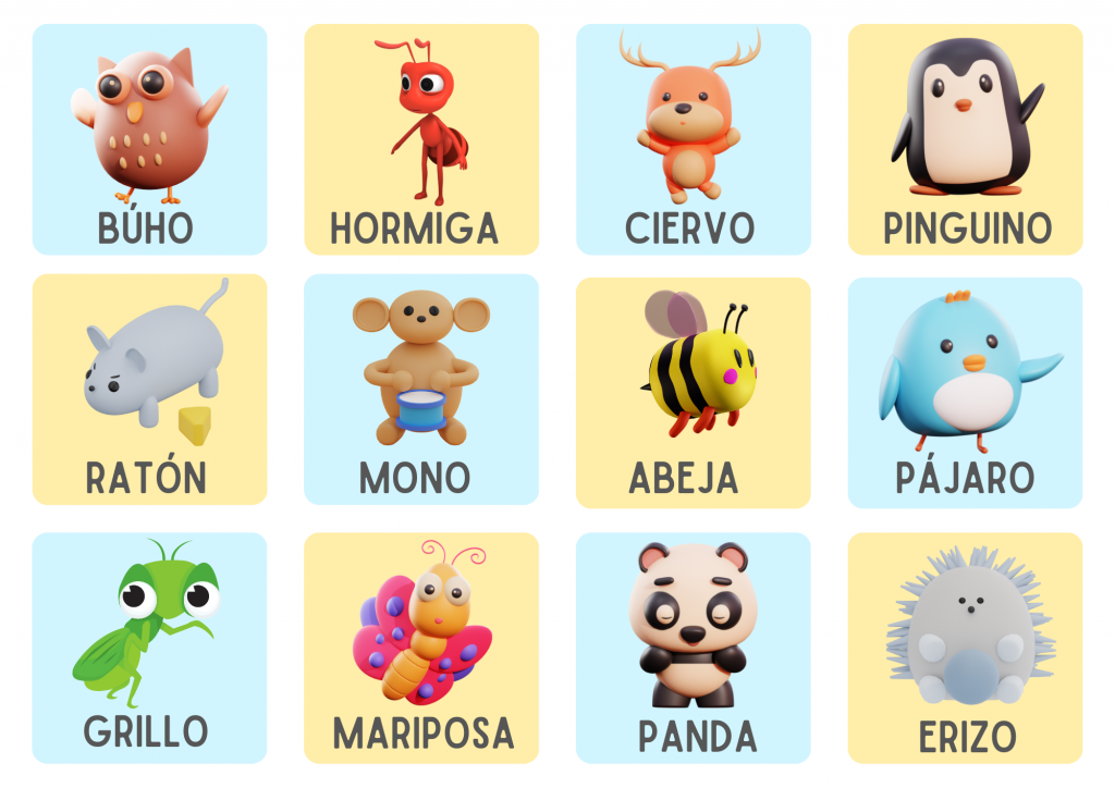 COLECCIÓN JUEGOS: memory, quién es quién, lotería de ANIMALES ...