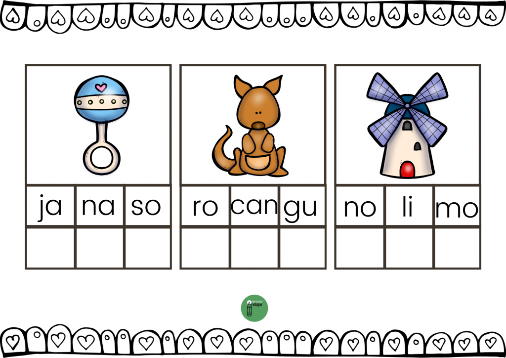 LECTOESCRITURA: ordena las sílabas y forma las palabras - Orientacion ...