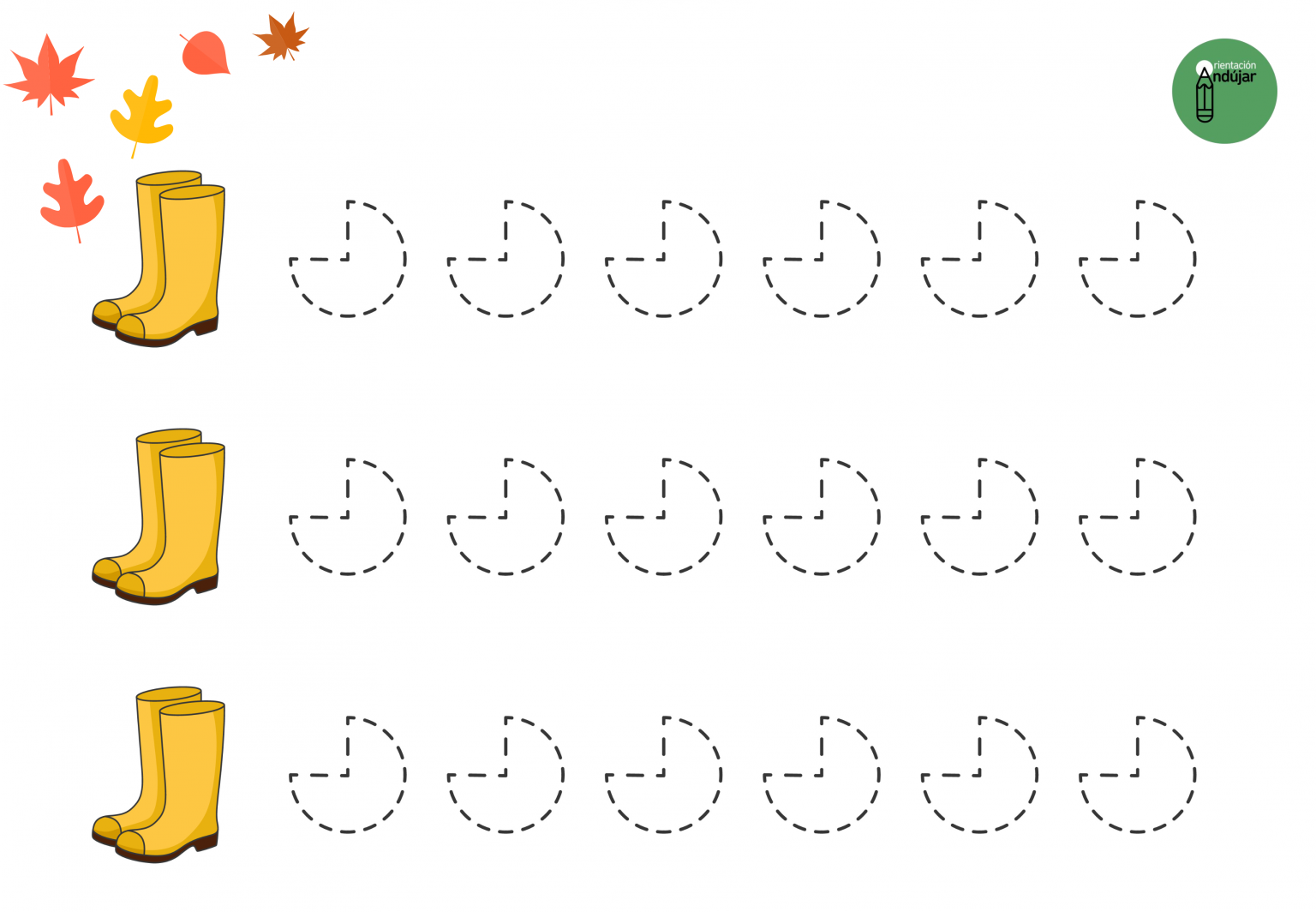 Practica la GRAFOMOTRICIDAD con estas fichas de temática otoñal ...