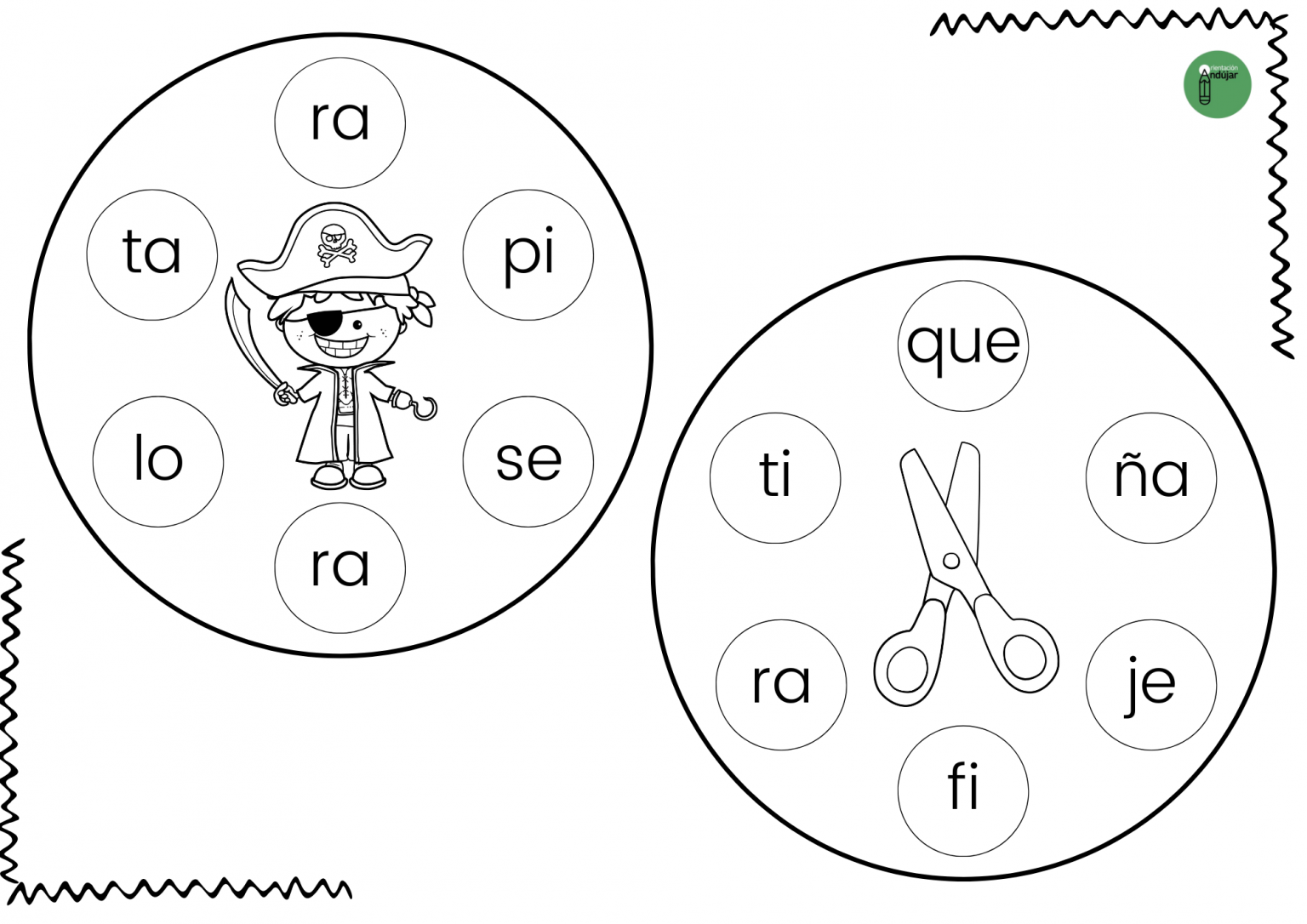 CONCIENCIA SILÁBICA: marca las sílabas que forman la palabra y colorea ...