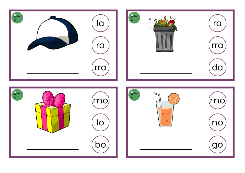 LECTOESCRITURA: Sílaba final - Orientacion Andujar