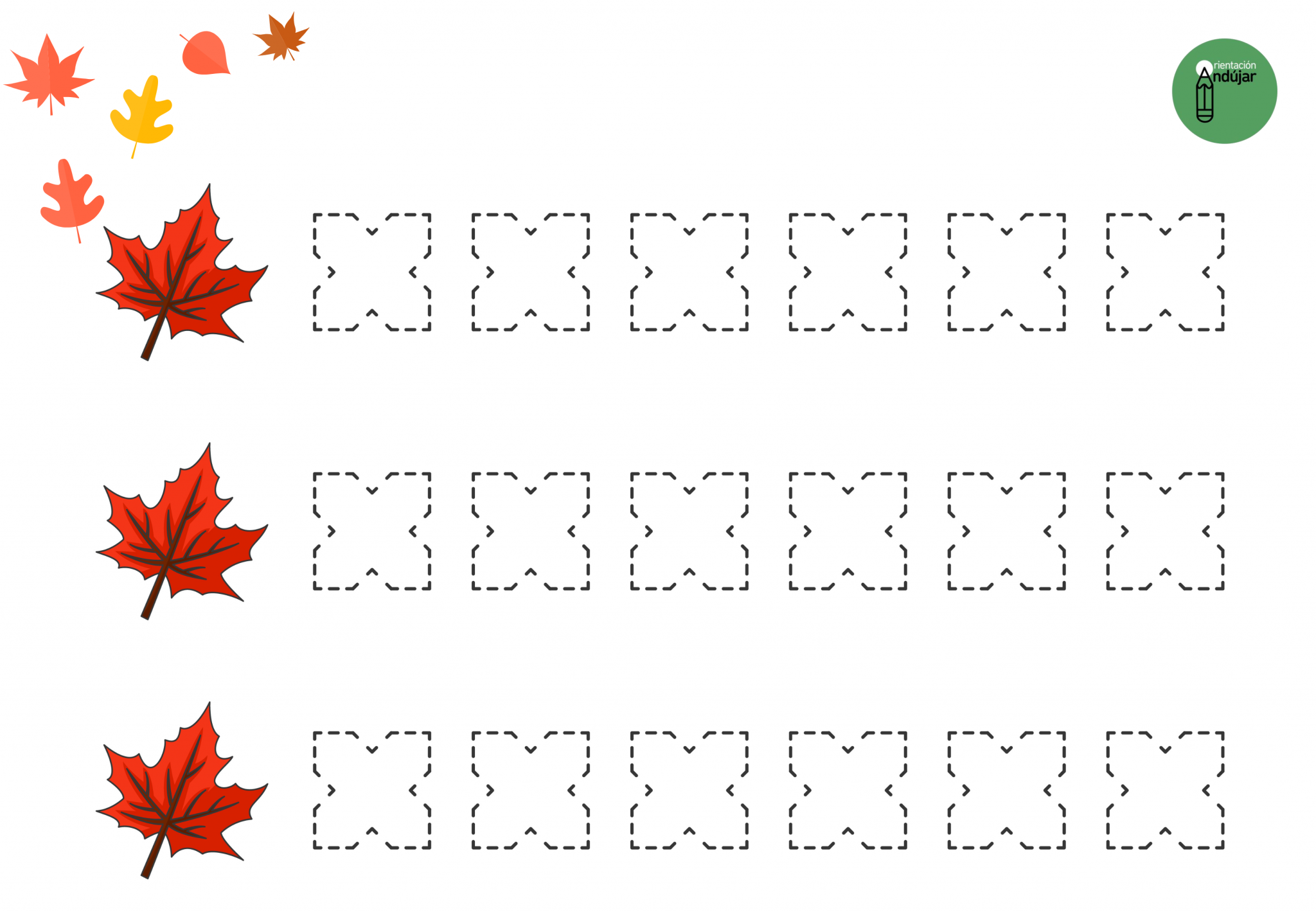 OTOÑO: práctica de GRAFOMOTRICIDAD - Orientacion Andujar