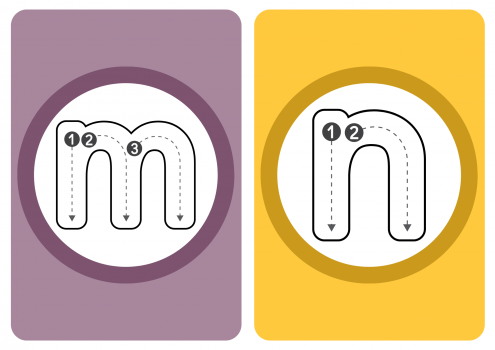 Tarjetas repasamos el trazo de las letras en minúscula - Actividades de ...