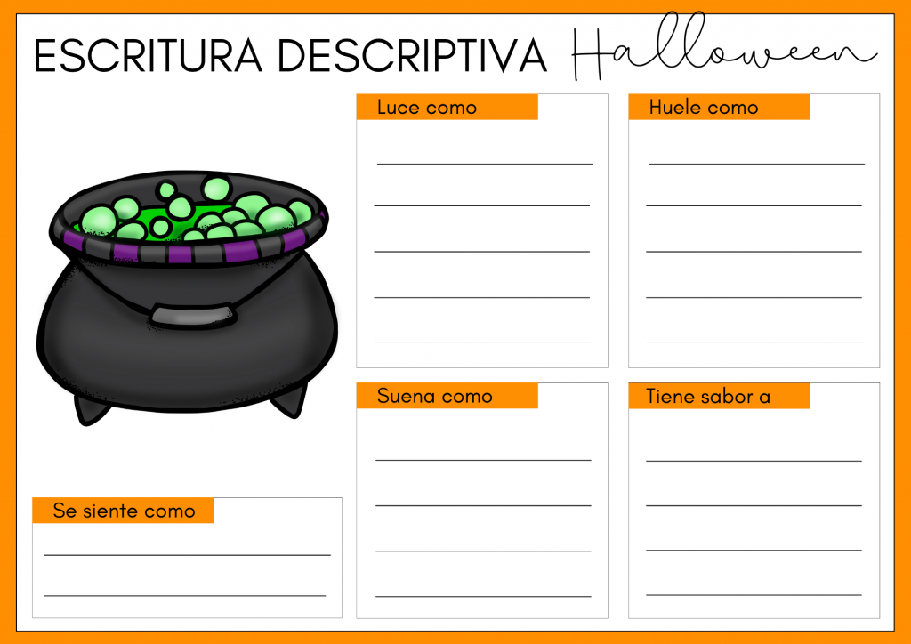 Escritura descriptiva y creativa con los 5 sentidos: HALLOWEEN ...