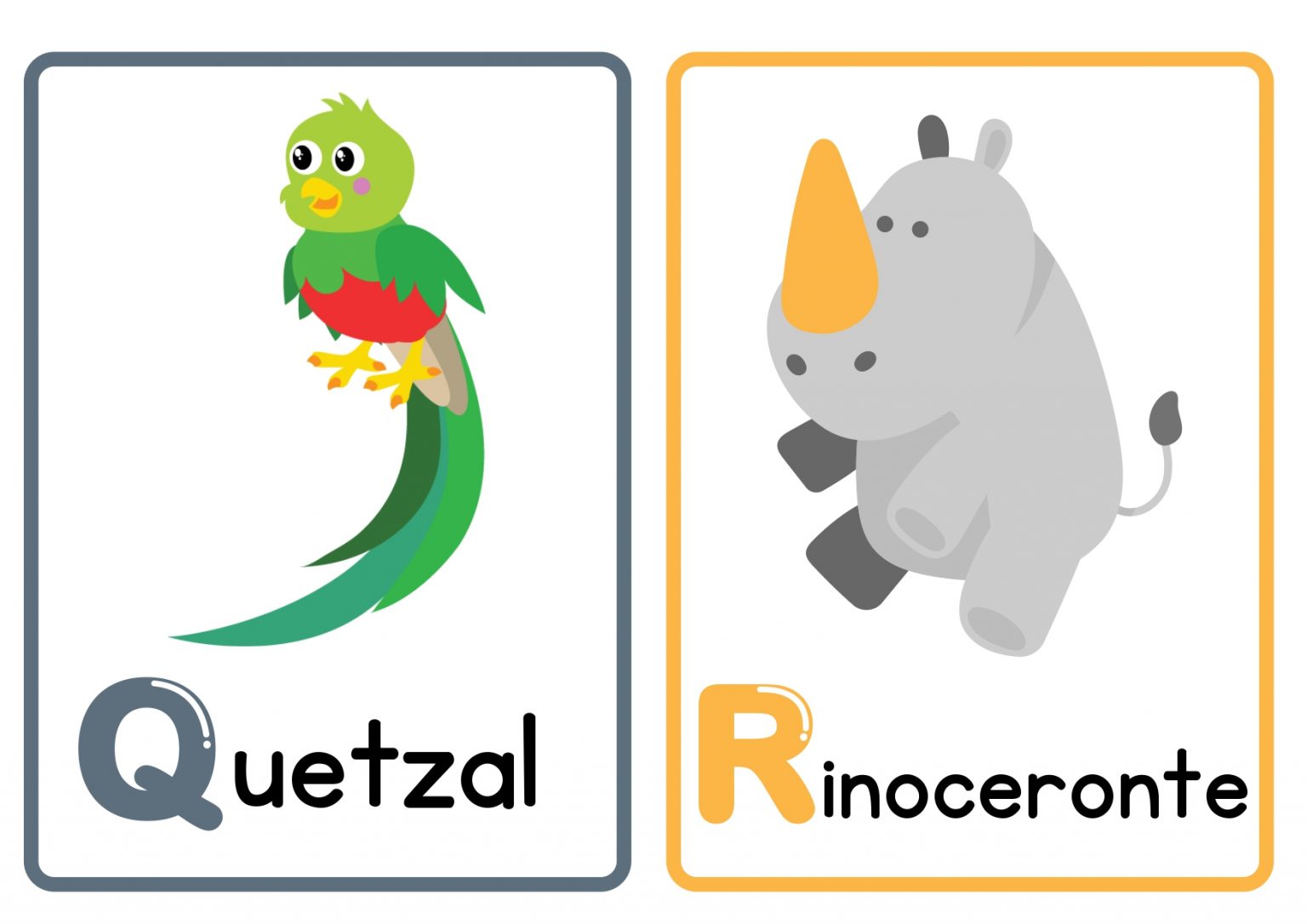 Colorido abecedario de animales - Orientacion Andujar