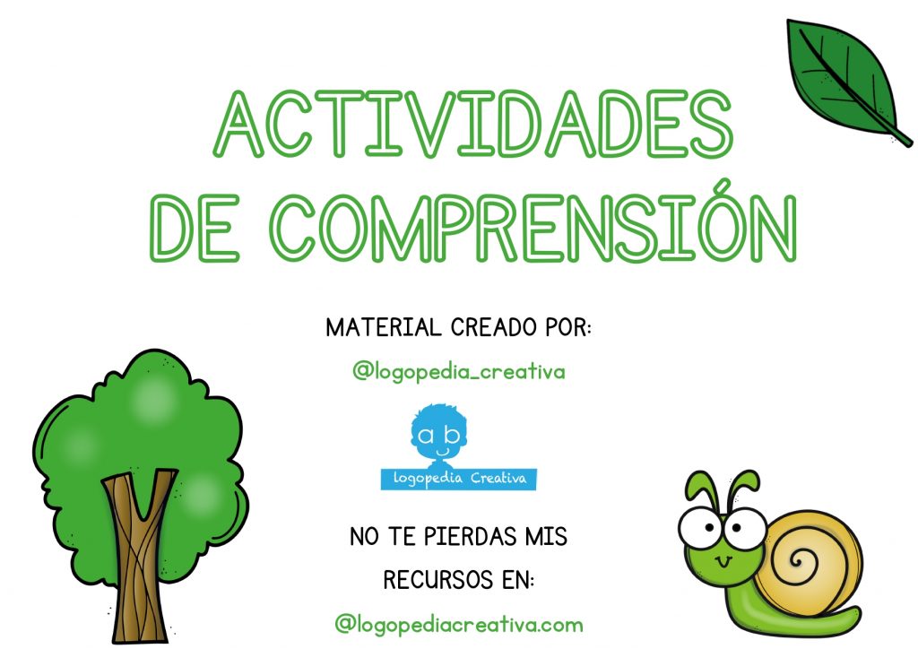 ACTIVIDADES DE COMPRENSIÓN LECTORA super bonitas - Orientacion Andujar