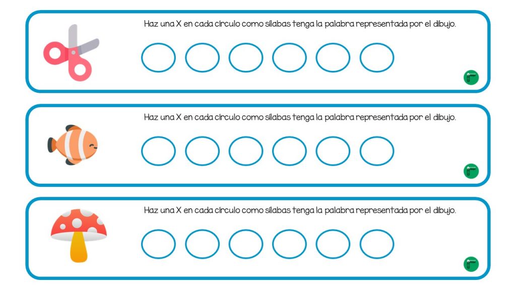 Tarjetas para plastificar: Cuenta sílabas - Orientacion Andujar