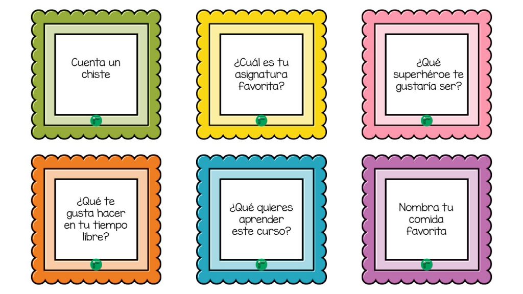 Divertido juego de cartas para romper el hielo los primeros días de ...