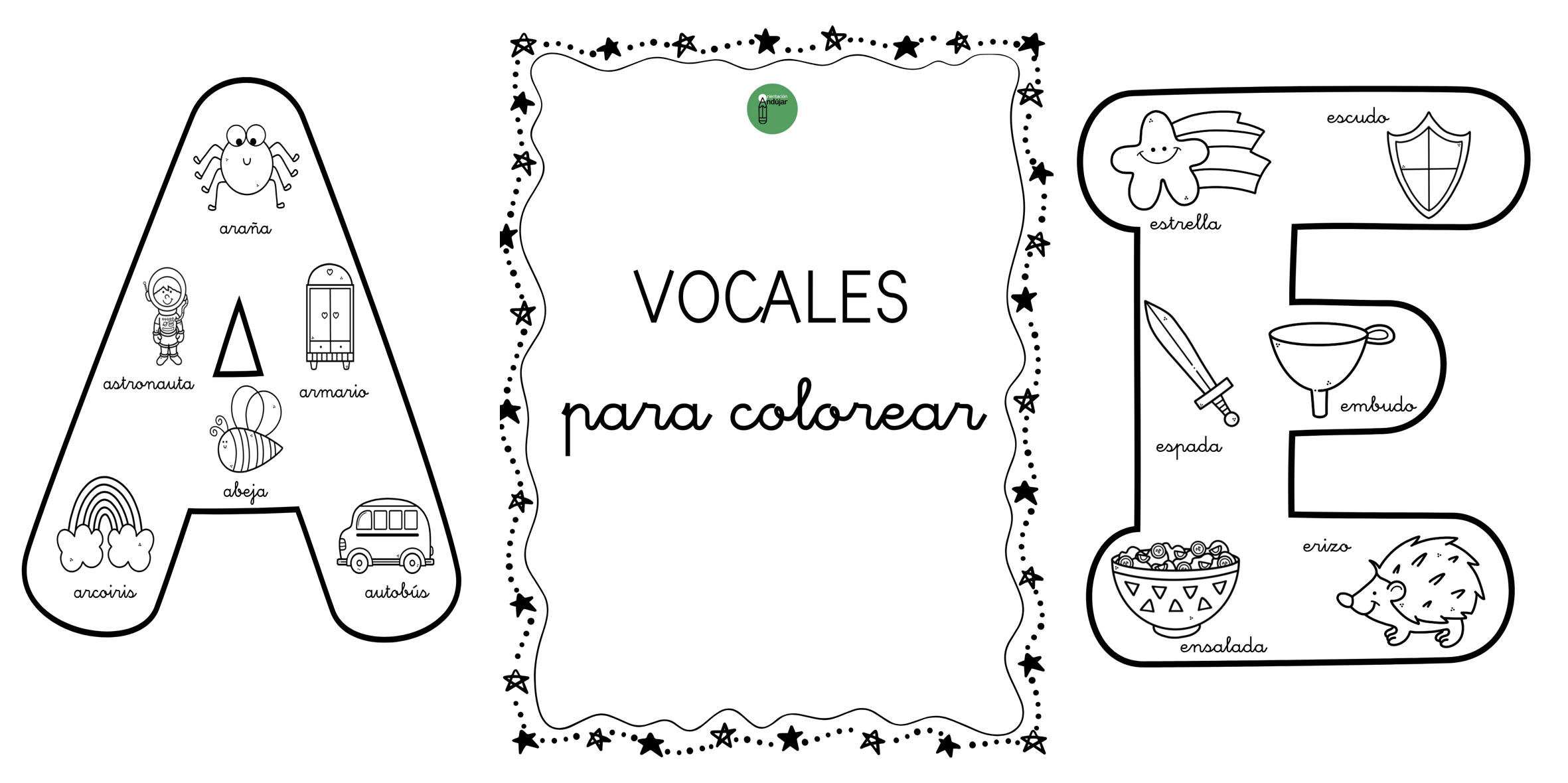 Vocales Para Colorear 