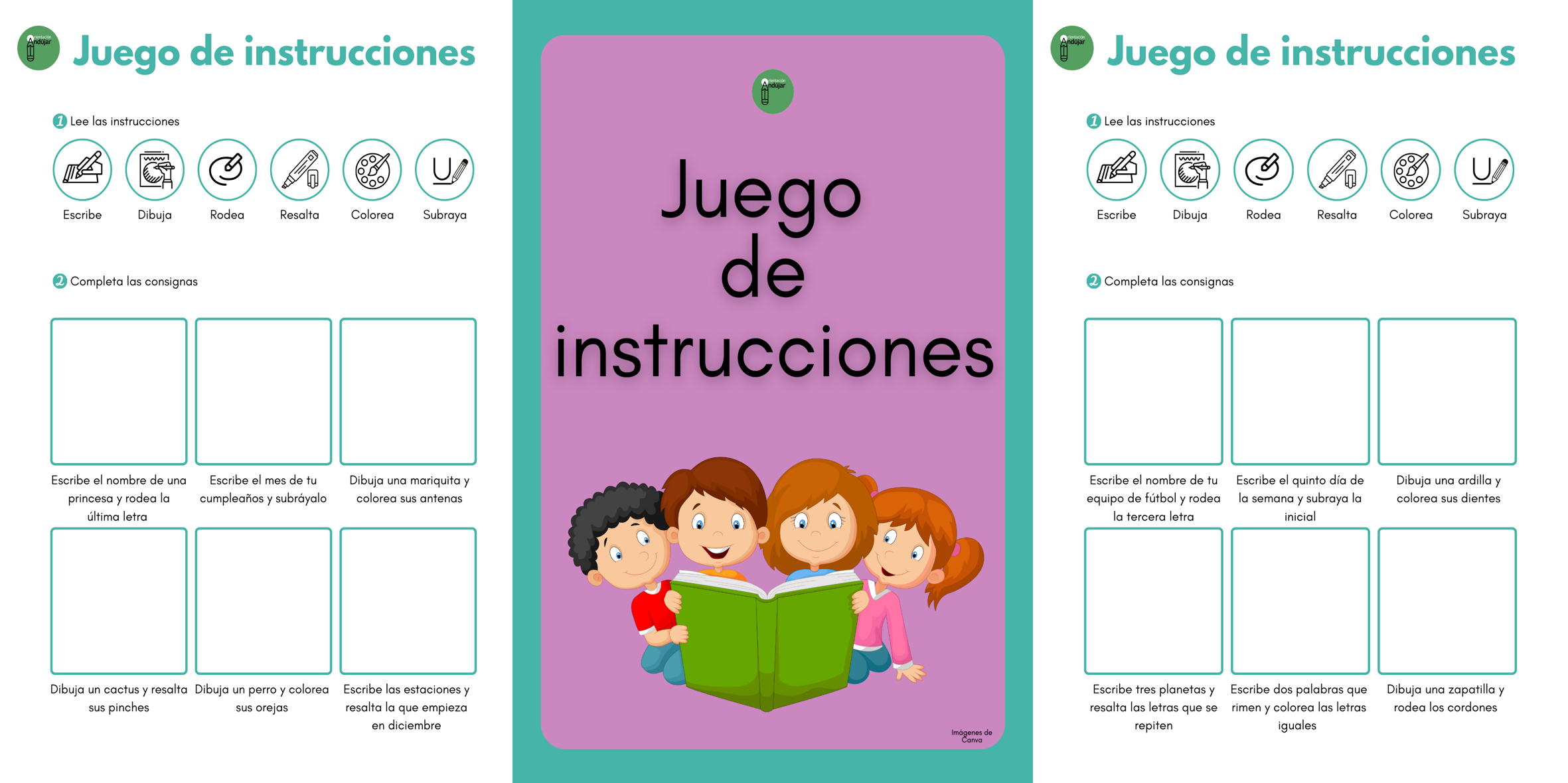 COMPRENSIÓN LECTORA: juego de instrucciones - Orientacion Andujar COMPRENSIÓN LECTORA: juego de instrucciones - Orientacion Andujar